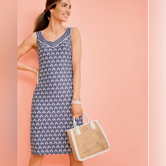 Talbots | Dresses | Talbots Sleeveless Jersey Aline Summer Wrinkle Free ...